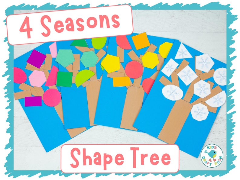 Seasons Shape Tree Craft for Kids - Etsy