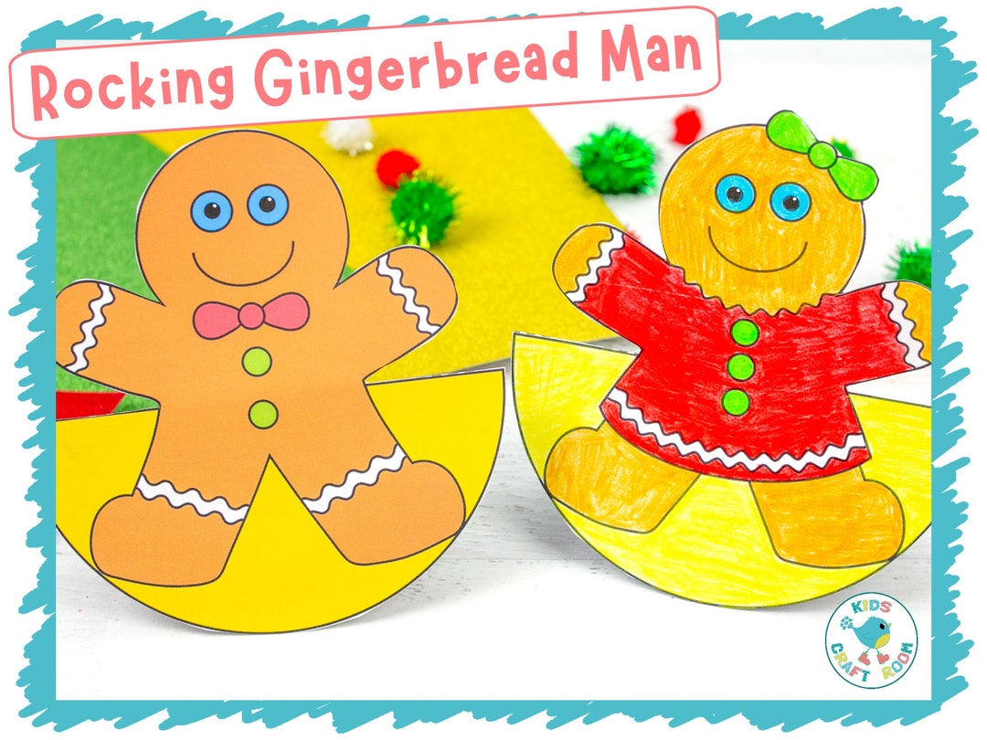 Rocking Gingerbread Man Craft - Christmas Craft - Etsy
