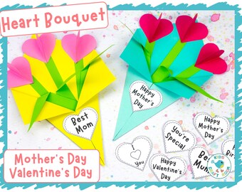 Valentine's Day Craft for Kids Flower Bouquet Gift for Parents ...