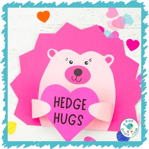 Cute Hedgehog Valentine Craft for Kids - Etsy