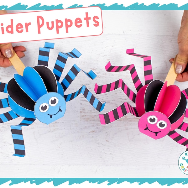 Printable Spider Puppets - Etsy