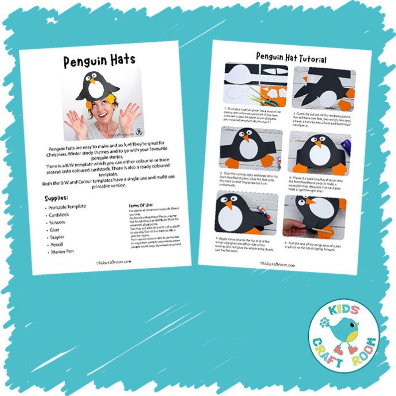 Penguin Hat Craft: Printable Template (digital Download) - Etsy