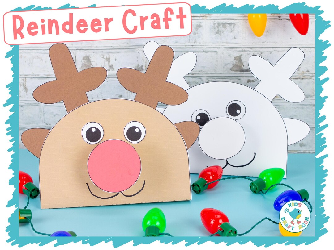Wibble-wobble Nose Reindeer - Christmas Craft for Kids - Etsy