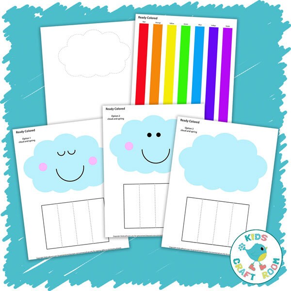 Rainbow Cloud Craft for Kids - Etsy