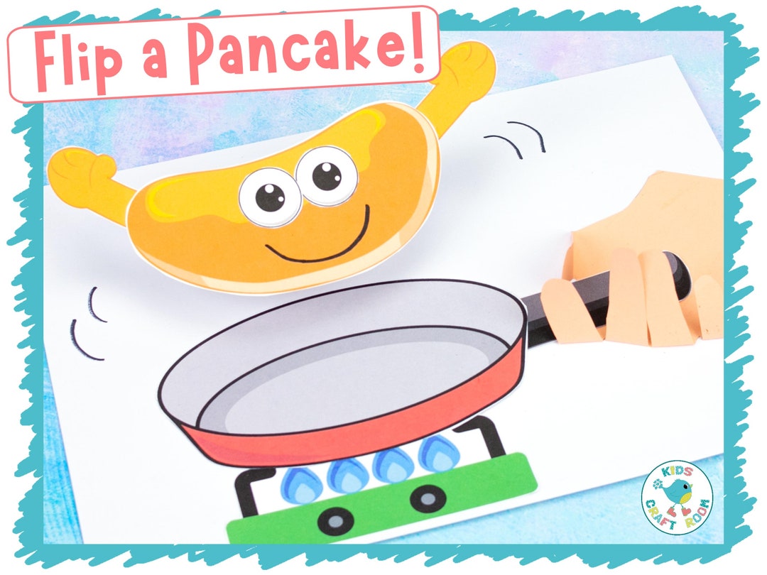3D Flip A Pancake - Shrove Tuesday Craft - Pancake Day Activity - Etsy