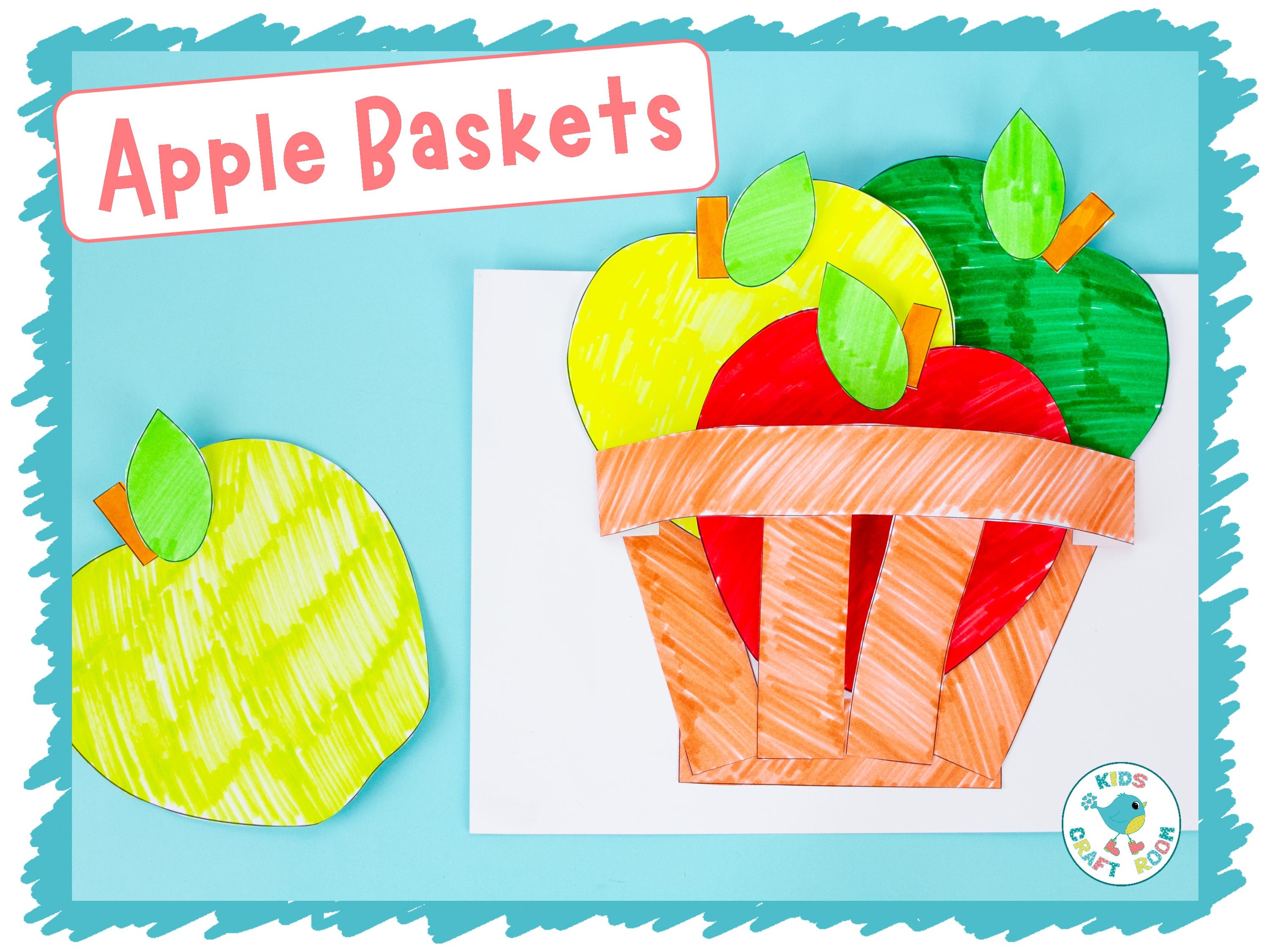 3D Apple Basket Craft for Kids - Etsy