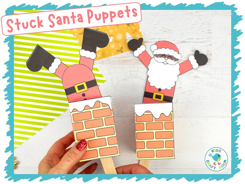 Santa Stuck in the Chimney Craft for Kids - Etsy