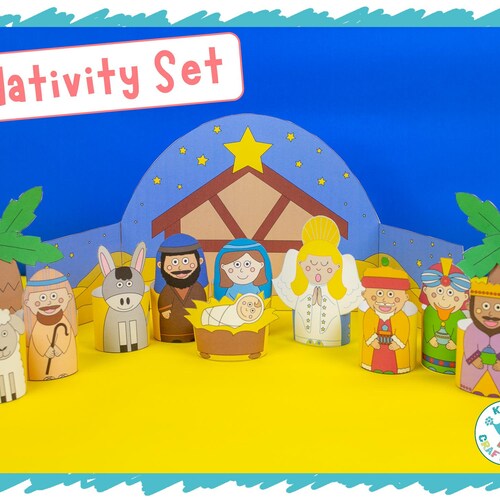 Printable PDF Paper Toy Nativity Cut and Fold Paper Toy - Etsy