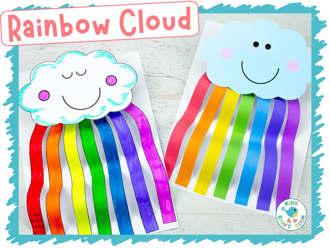 Rainbow Cloud Craft for Kids - Etsy