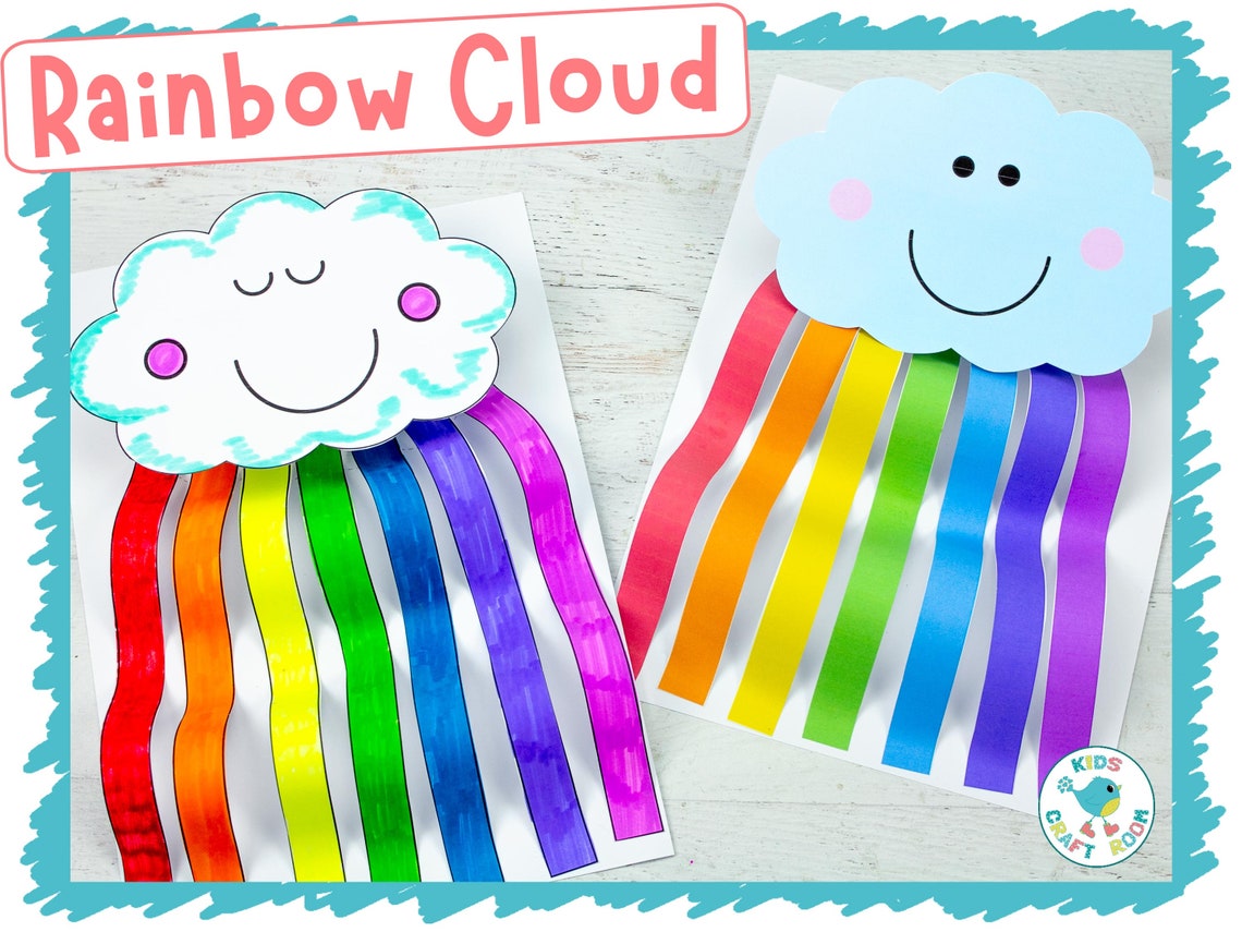 Rainbow Cloud Craft for Kids - Etsy