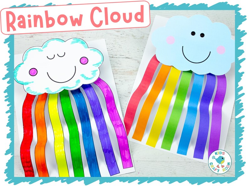 Rainbow Cloud Craft for Kids - Etsy