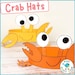 Crab Hats: Printable Craft Template (digital Download) - Etsy