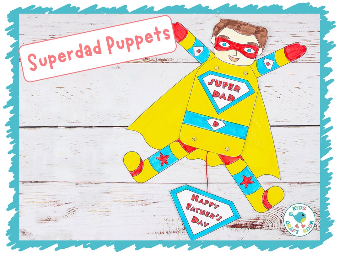 Father's Day Superhero Puppets - Etsy
