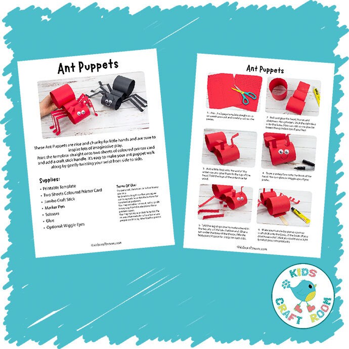 Paper Ant Puppets - Etsy