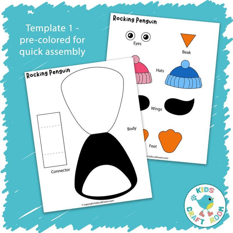 Rocking Penguin Craft - Polar Animal Activity - Winter Craftivity for ...