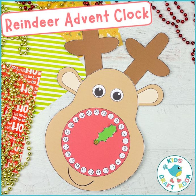 Reindeer Christmas Countdown Clock - Advent Calendar - Etsy