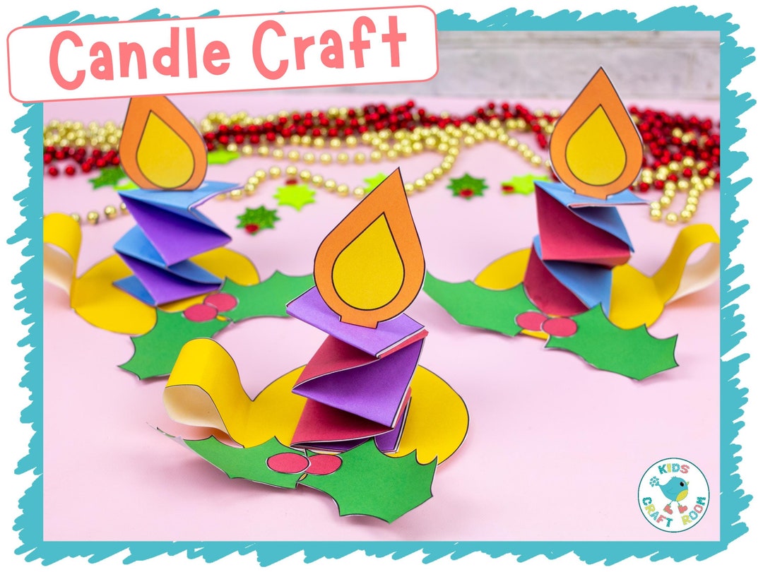Candle Craft for Kids - Christmas, Diwali, Hanukkah - Etsy UK