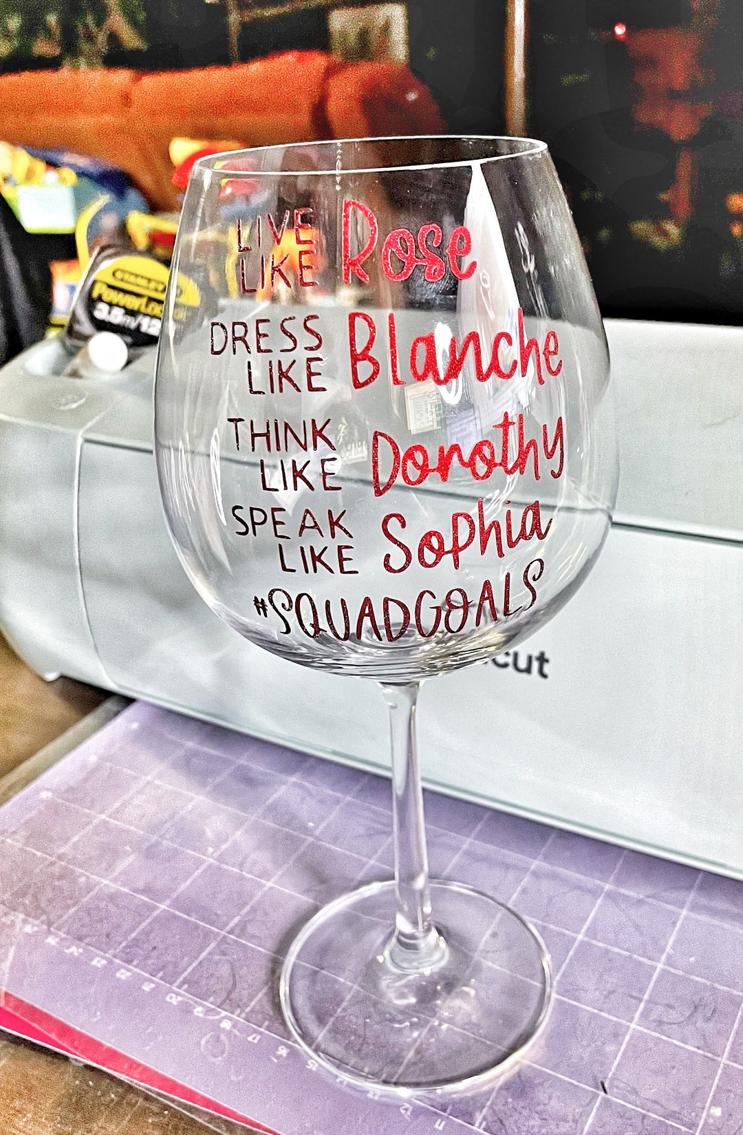 Golden Girls Wine Glass - Etsy