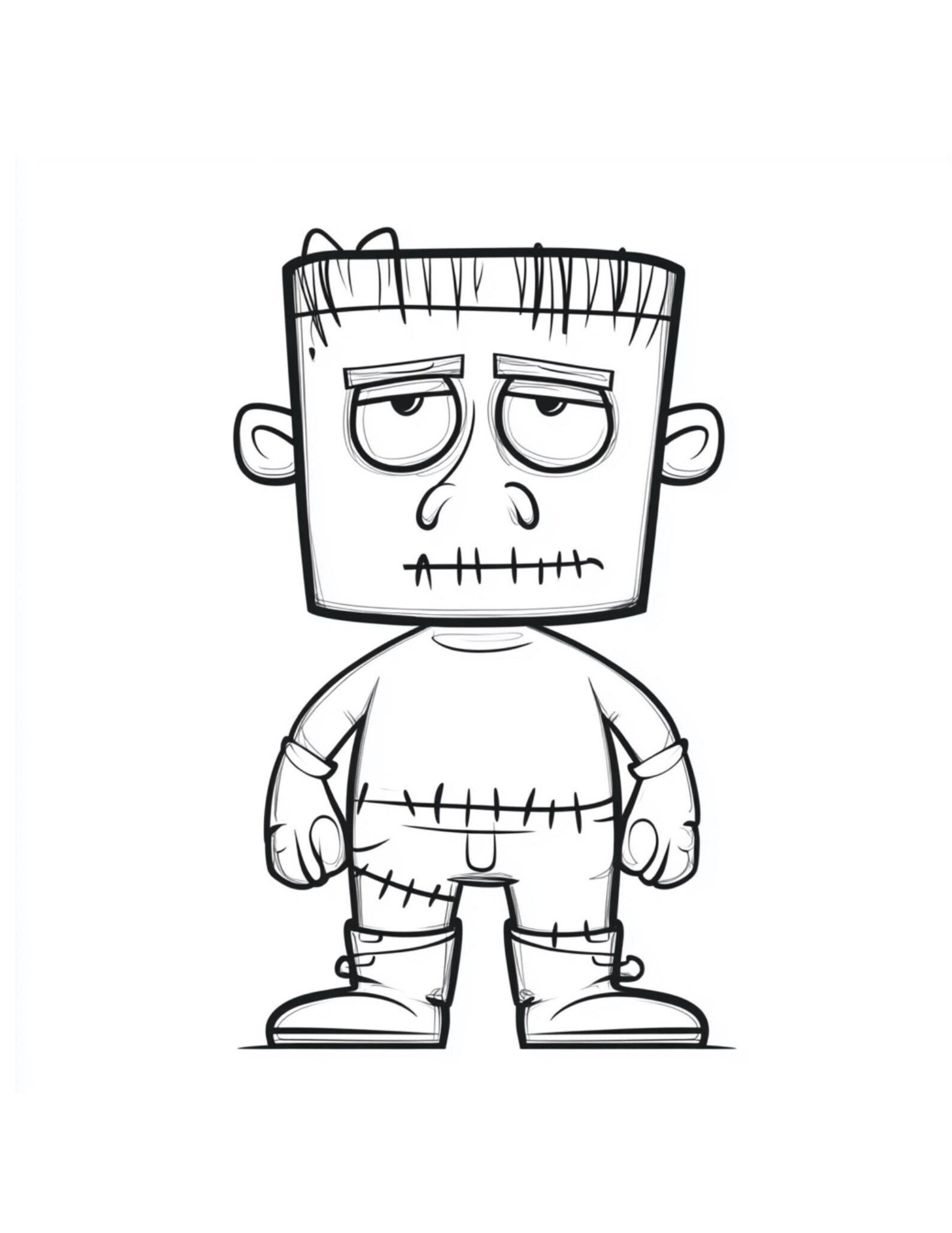 Frankenstein Coloring Page - Etsy