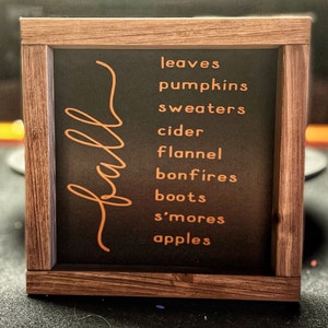 8x8 Fall Signs - Etsy