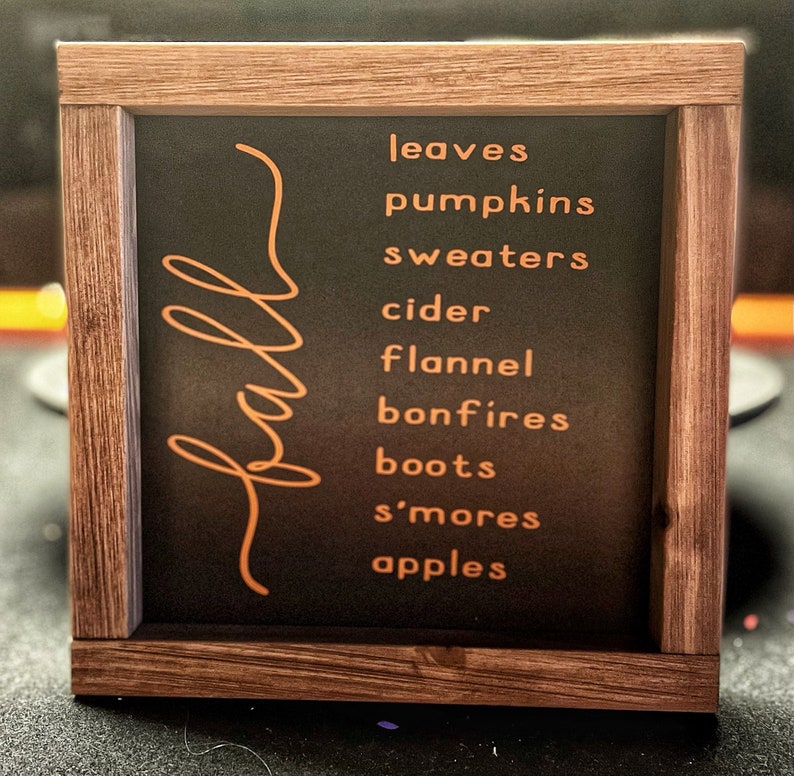 8x8 Fall Signs - Etsy