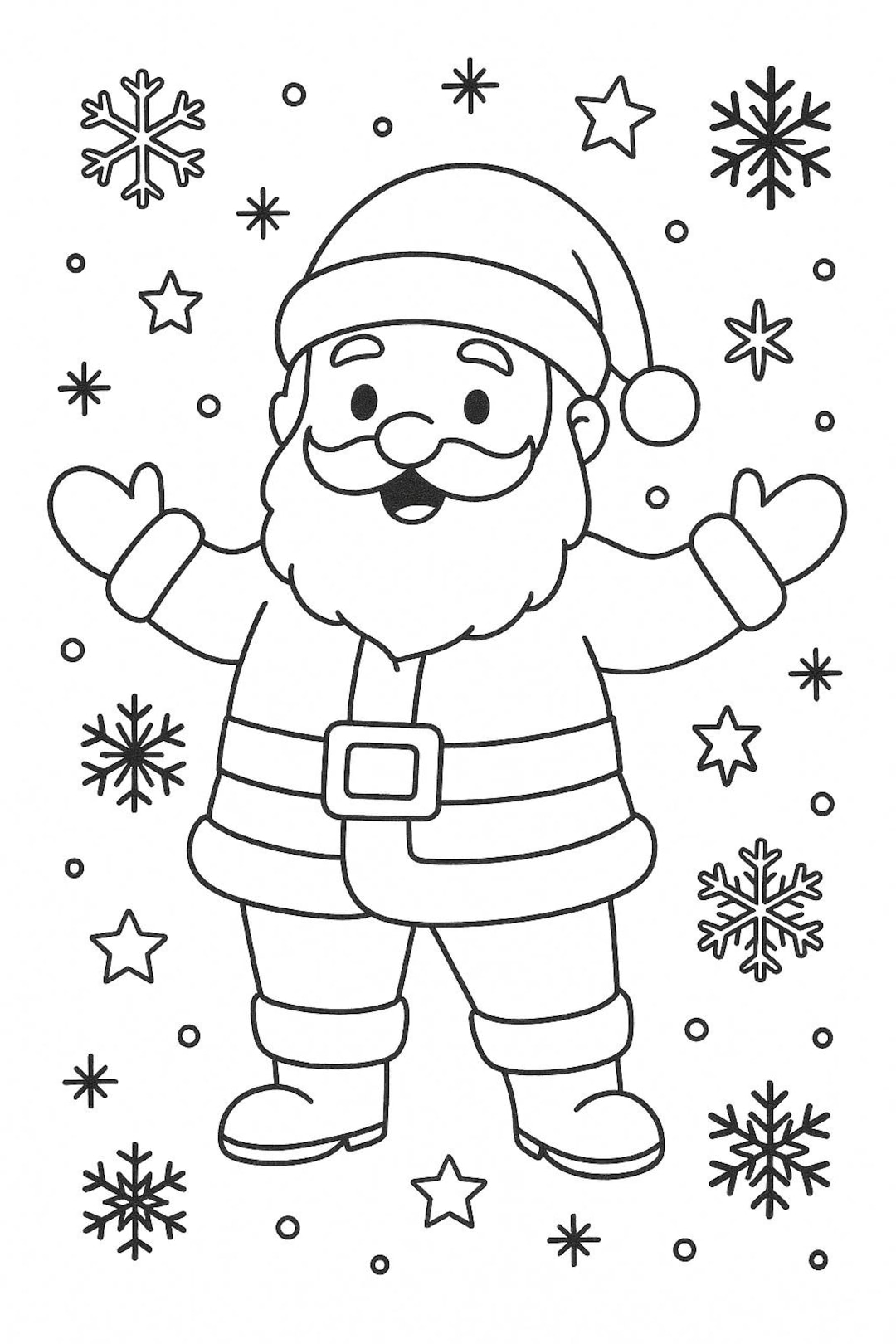 Santa Claus Coloring Page | Printable Christmas Coloring Sheet ...