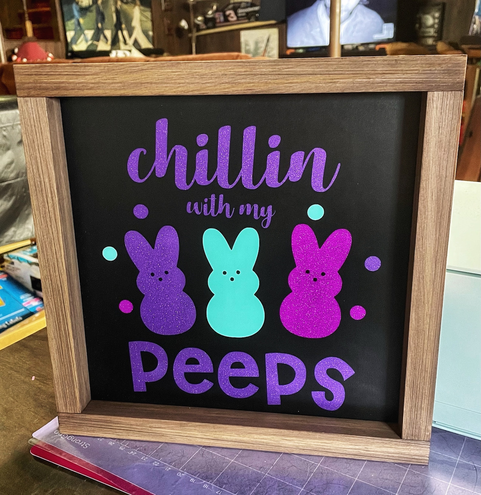 Chillin With My Peeps Sign - Etsy