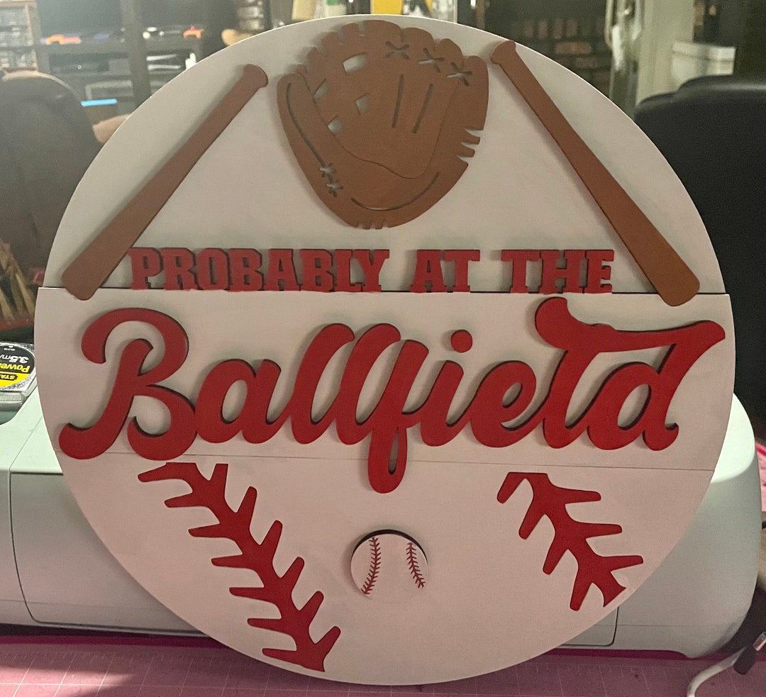 Baseball Round Door Sign - Etsy