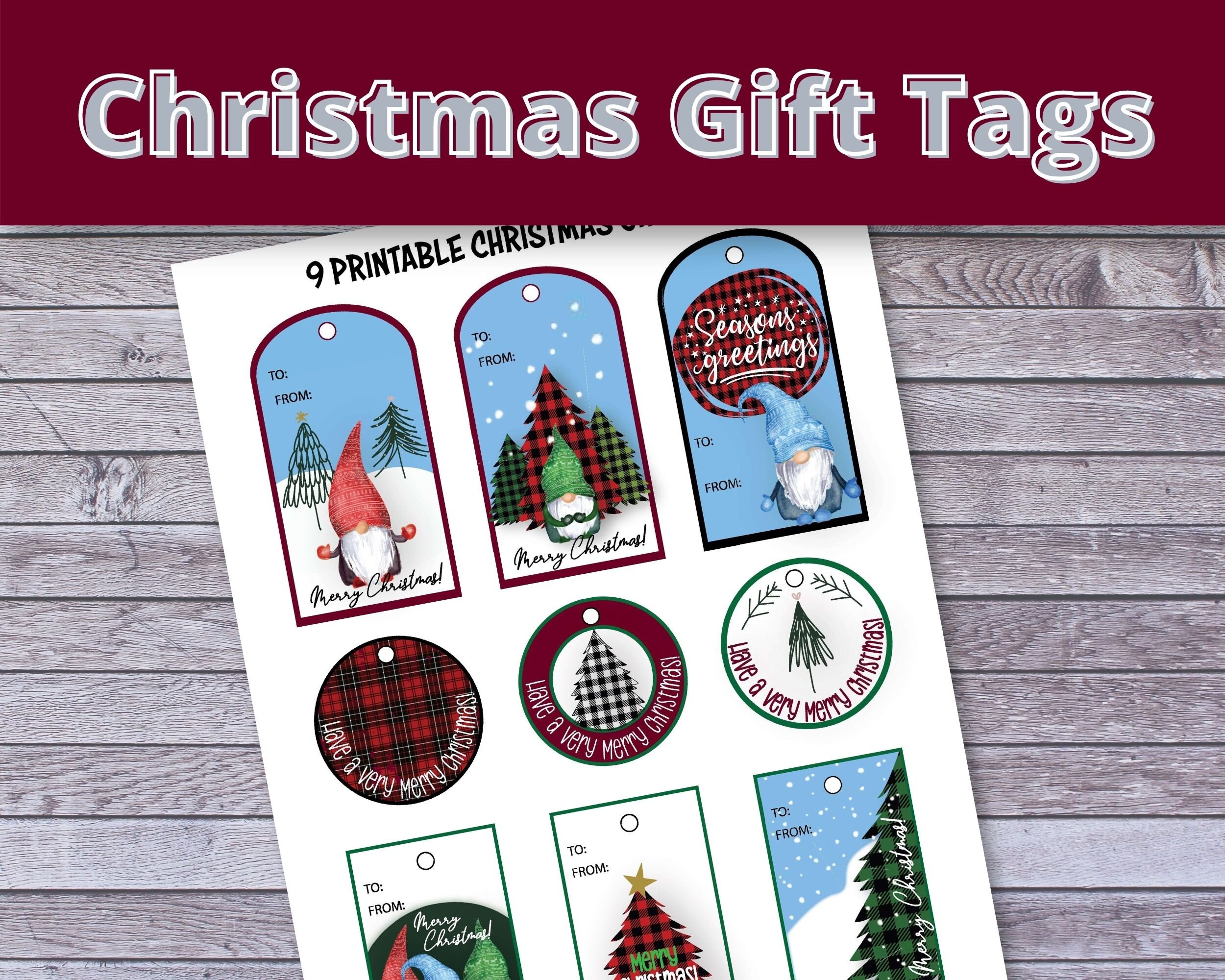 Christmas Gift Tags | Holiday Gnomes Gift Tags | Instant Download ...