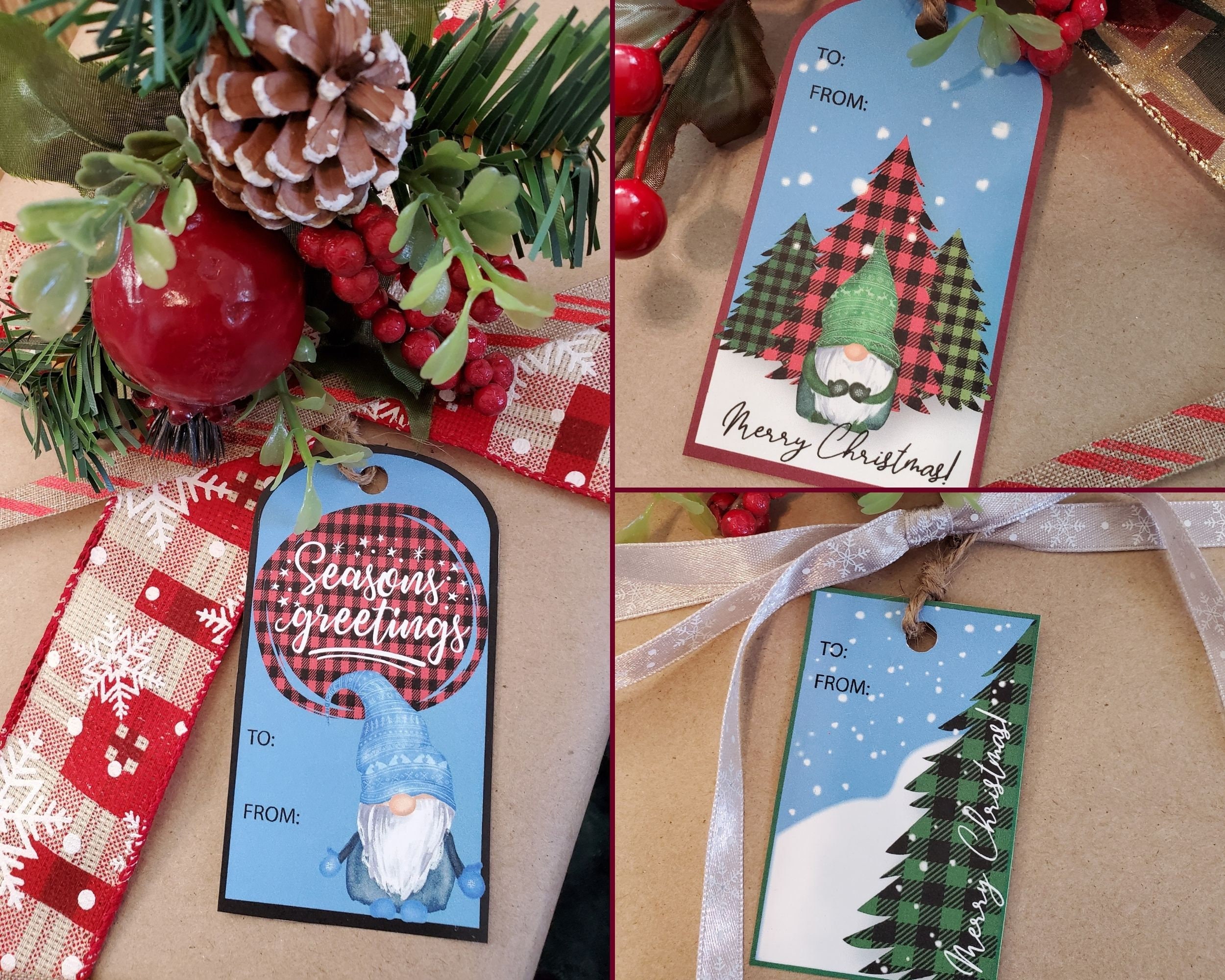 Christmas Gift Tags | Holiday Gnomes Gift Tags | Instant Download ...