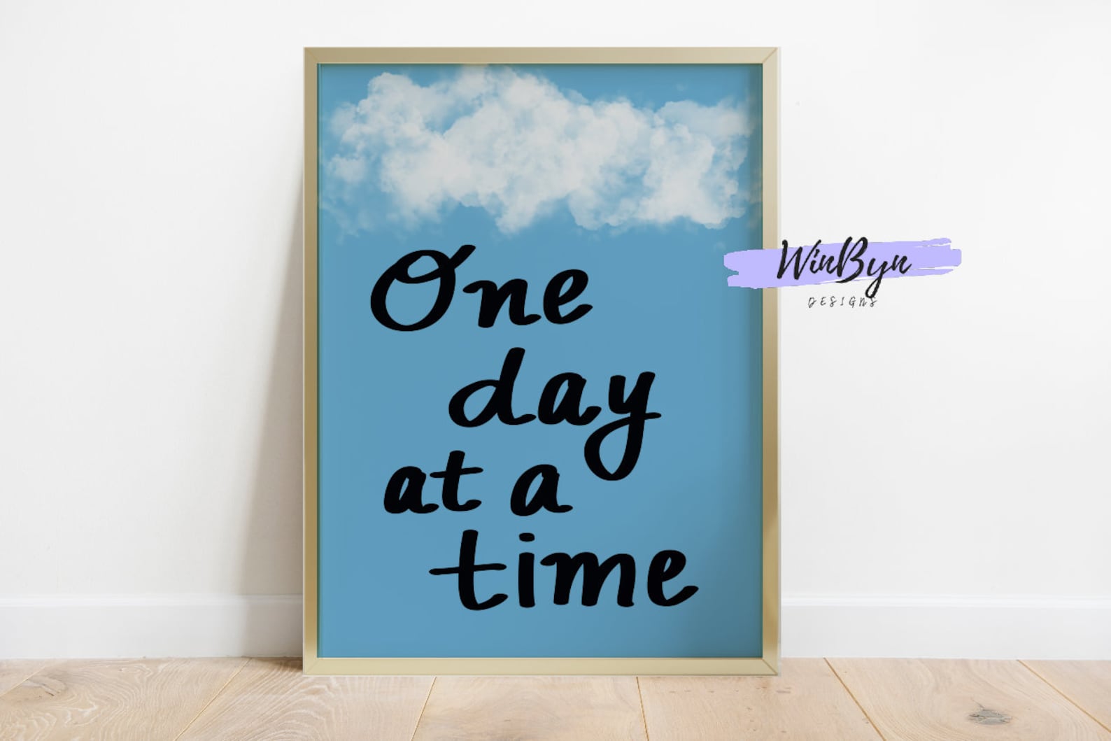 Un día a la vez cartel imprimible arte cita impresión | Etsy