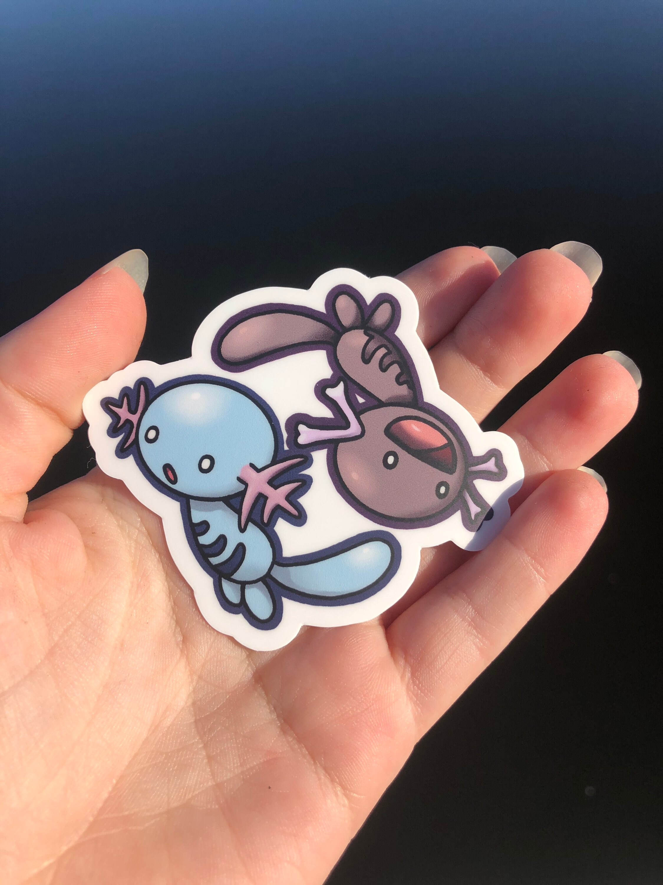 Pokemon Stickers Wooper, Clodsire, Paldean Wooper, and Quagsire - Etsy