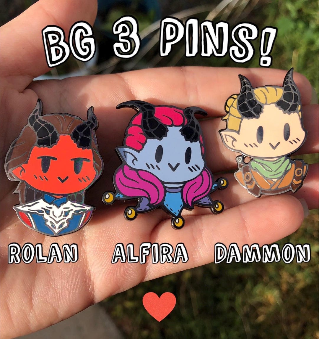 Alfira, Rolan, Dammon BG3 Enamel Pins - Etsy