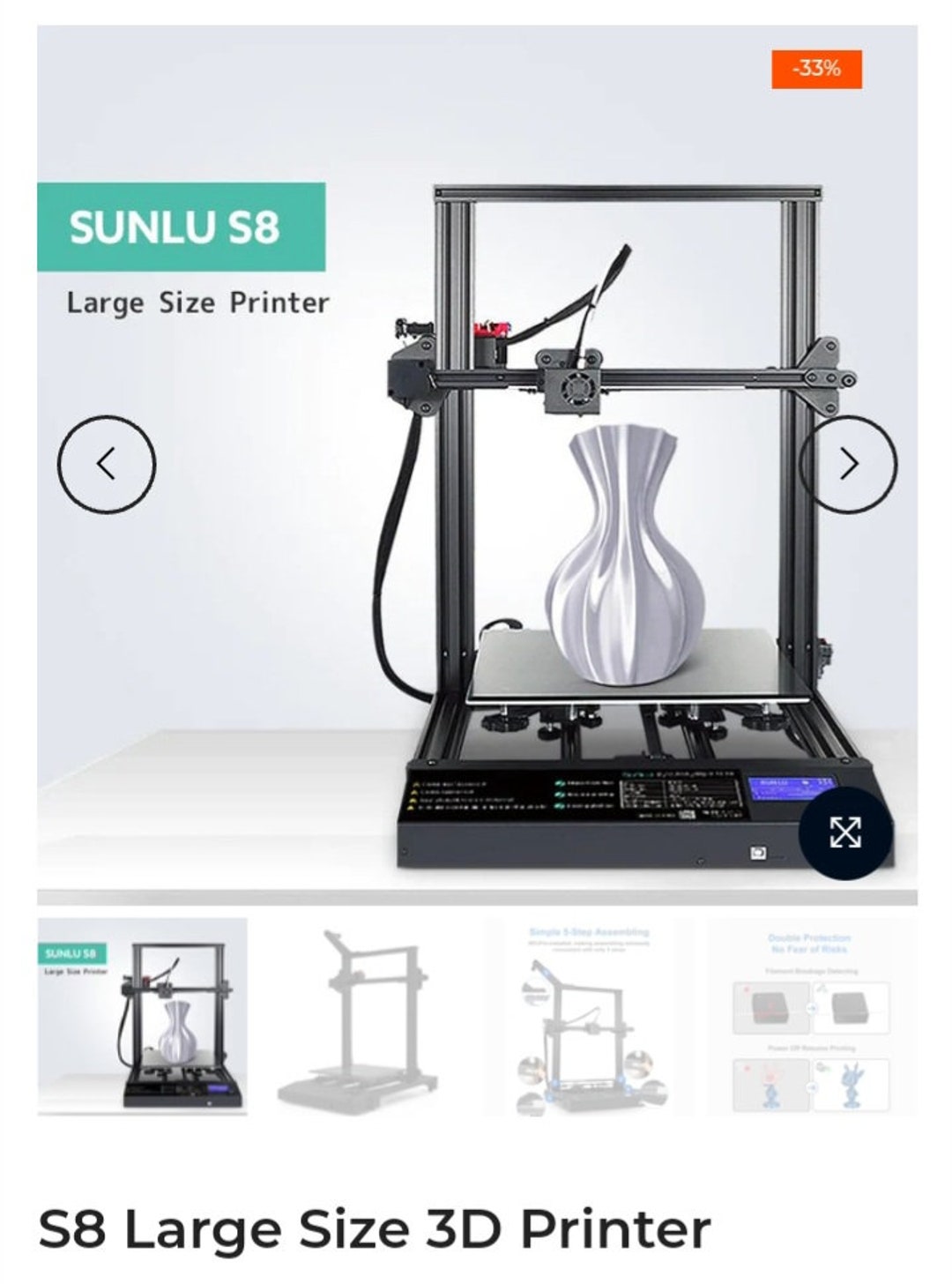 Sunlu S8 3d Printer Used - Etsy