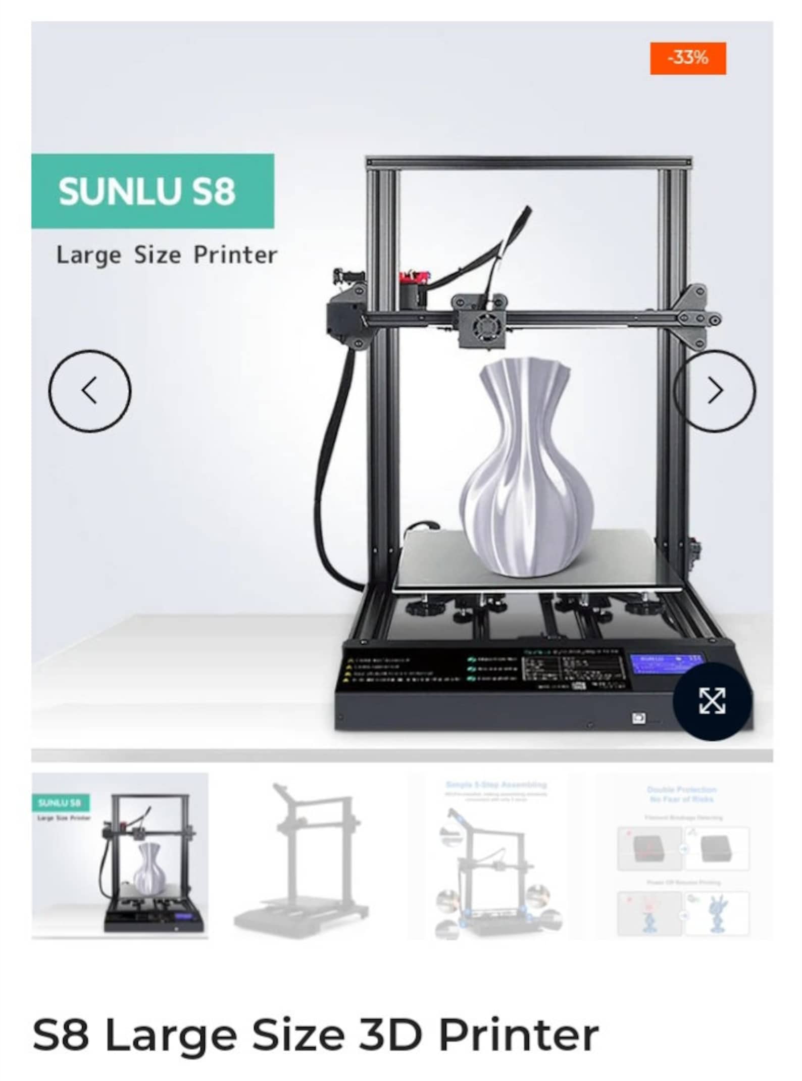 Sunlu S8 3d Printer Used - Etsy