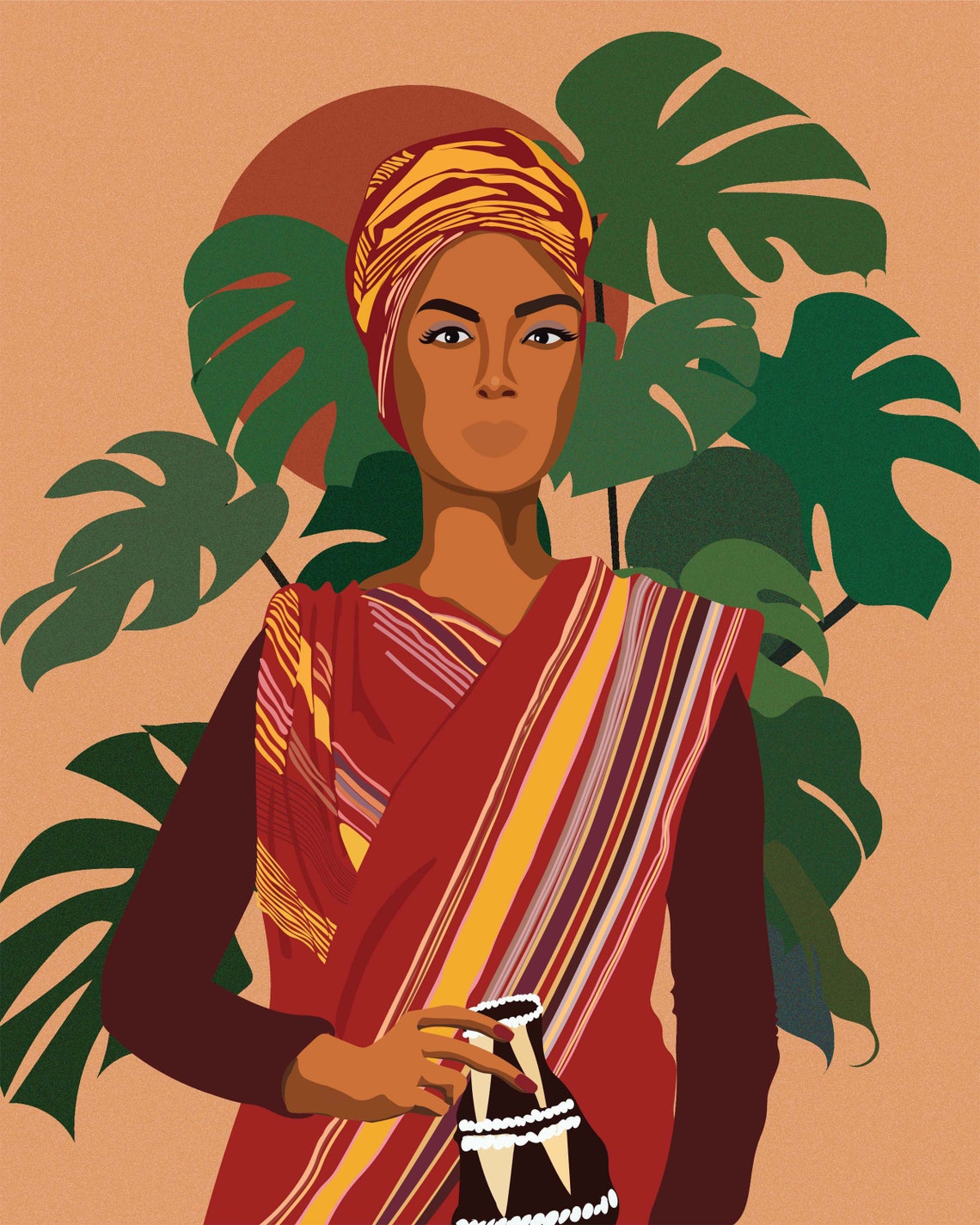 Somali Woman, Somali Art, Somali Wall Art, Black Woman, African Art ...