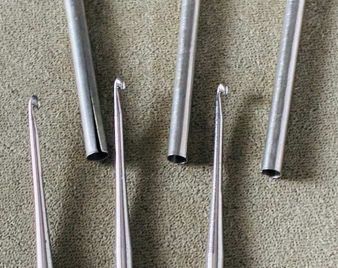 Vintage DISC Milward Crochet Hooks, Grey Aluminum, Made in England, - Etsy