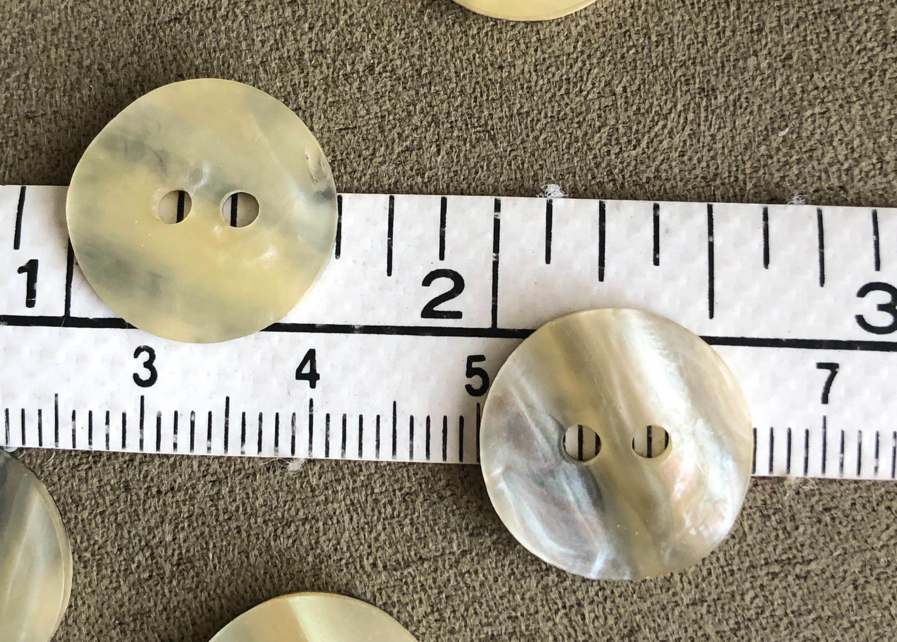 16 Mm Rustic Vintage Shell 2-hole Buttons Organic Form - Etsy