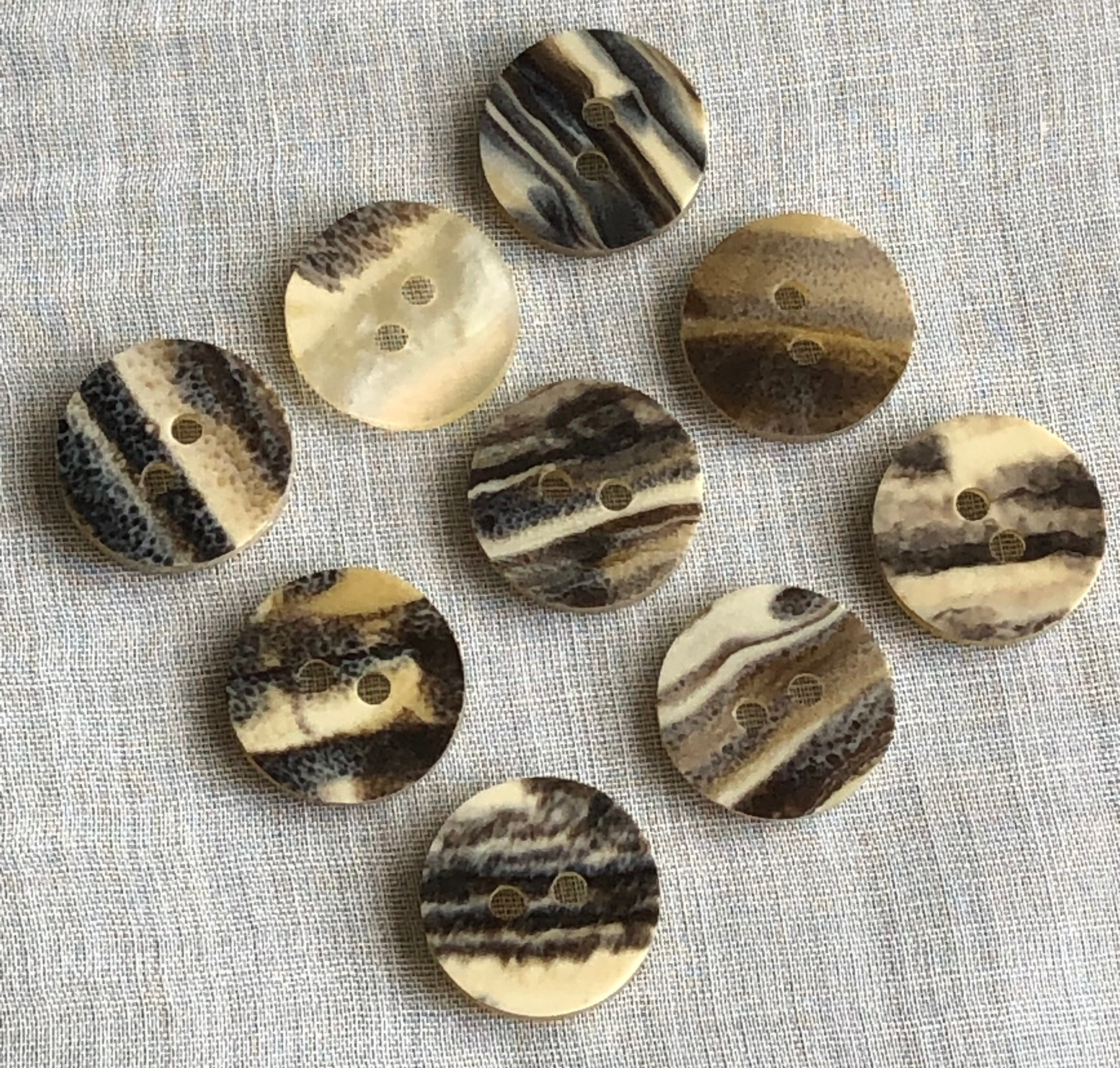 16 Mm Rustic Vintage Shell 2-hole Buttons Organic Form - Etsy