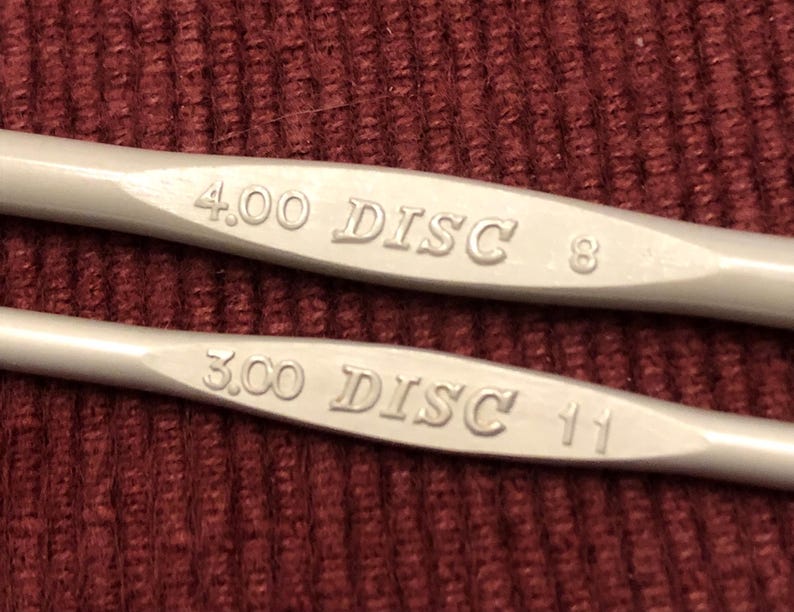Vintage DISC Milward Crochet Hooks, Grey Aluminum, Made in England, - Etsy