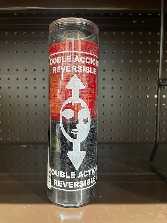 7 Day Double Action Reversible Candle Black and Red English & | Etsy