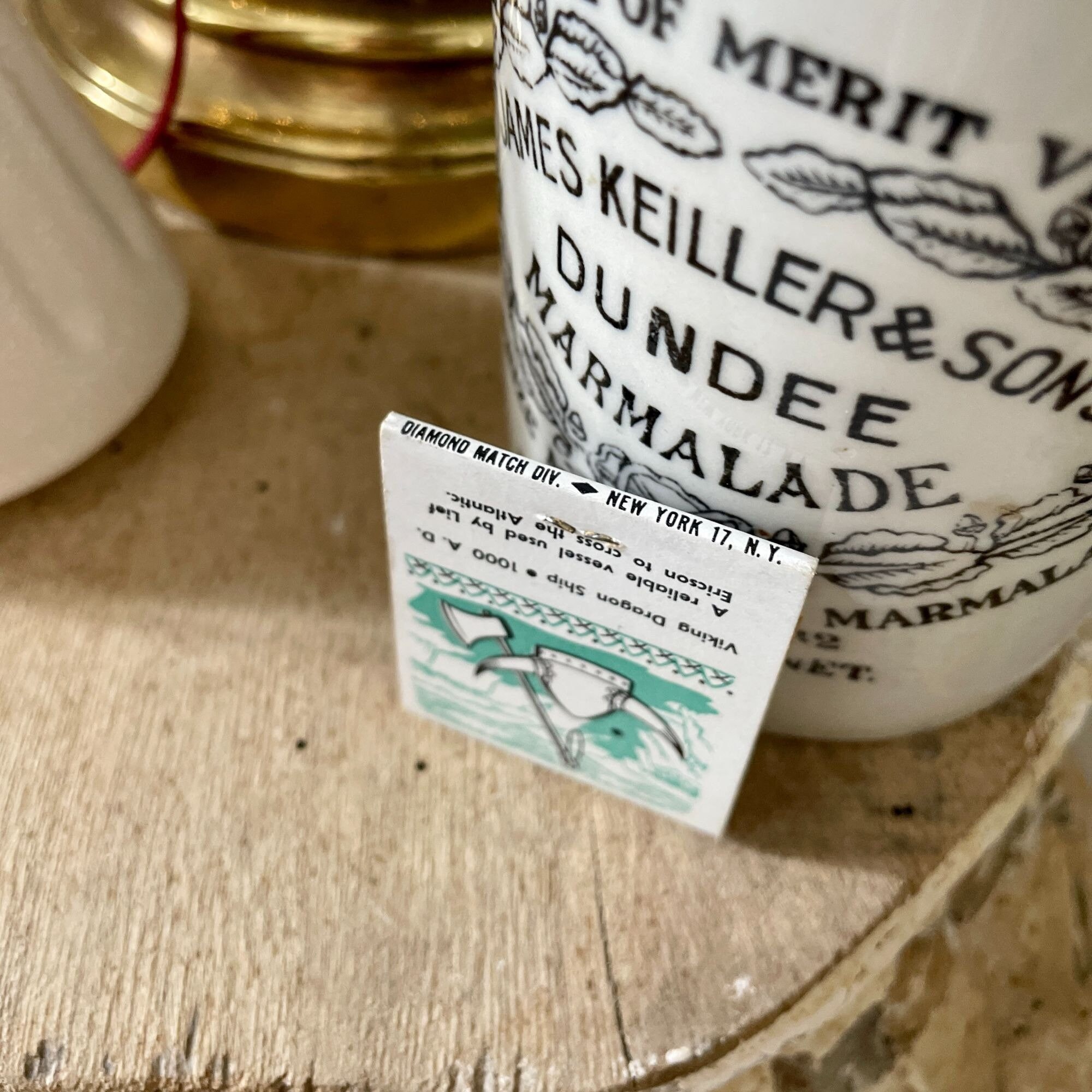 Vintage Viking Dragon Ship Matches Matchbook Match Book Match Box ...