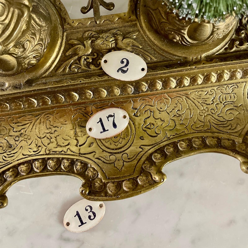 Metal Enamel Number Tags - Etsy