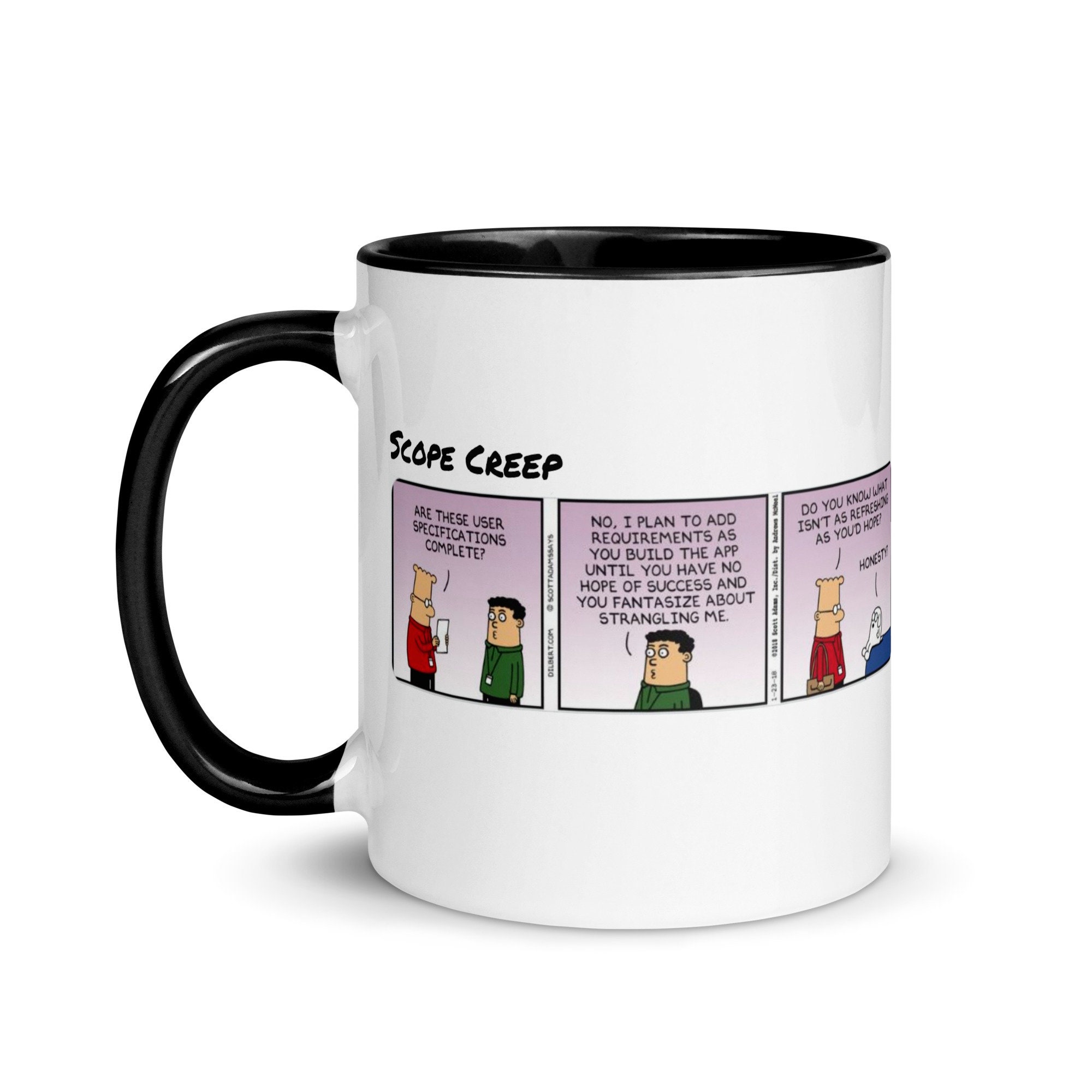 Dilbert Comic Strip - Scope Creep & Unforeseen Problems - Mug With ...