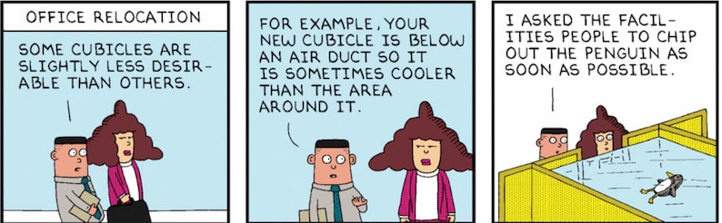 Dilbert Comic Strip Cold Office Mug With Color Inside - Etsy