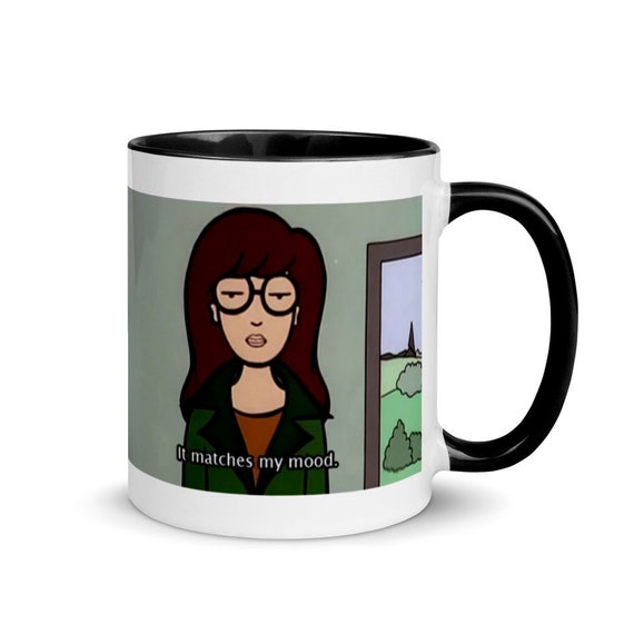 MTV Daria Colorful Mug 90's Throwback Black Clothes Dark | Etsy