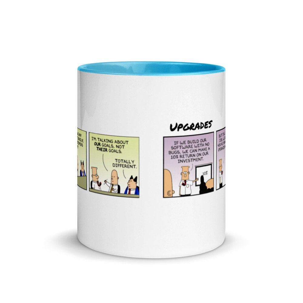 Dilbert Comic Strip - Software Bugs & Company Goals - Mug With Color ...
