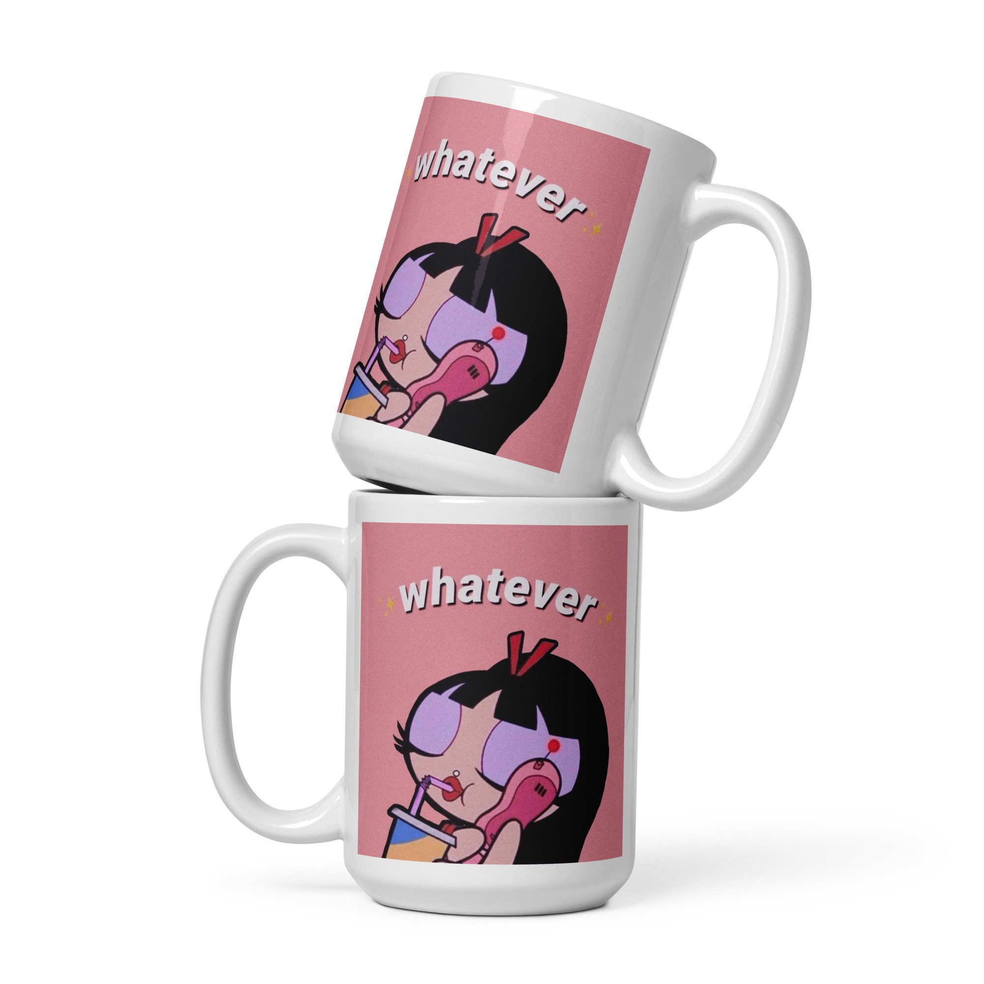 Powerpuff Girls 'whatever' Meme Mug | Trendy Cartoon Coffee Cup - Etsy