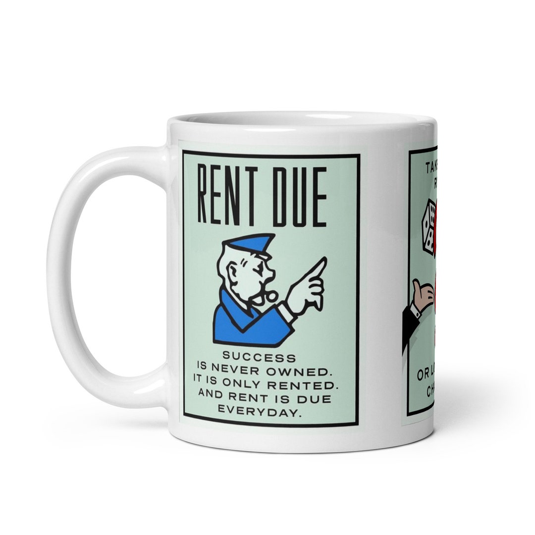 Monopoly Themed Mug - Take Risks, Achieve Success | Retro Board Game ...
