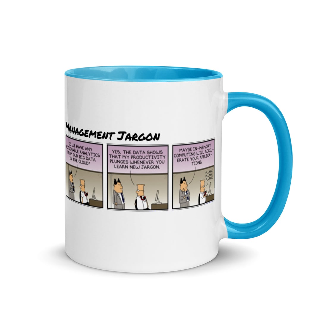 Dilbert Comic Strip - Management Jargon - Mug With Color Inside - Etsy
